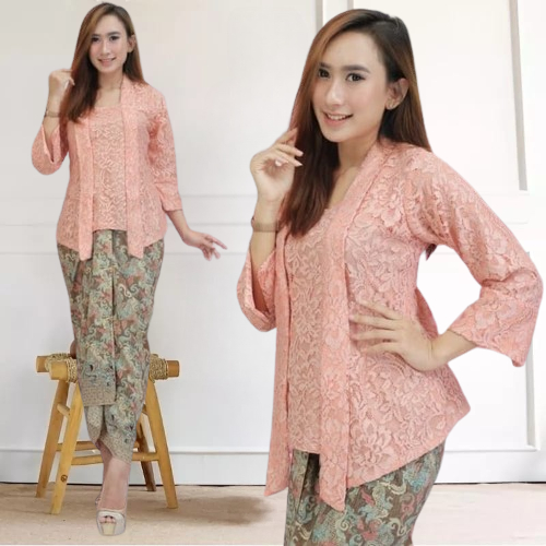 Jual Setelan Kebaya Modern Kutu Baru Brokat Kartini / Set Kebaya Wisuda KutuBaru Brukat Rok ...