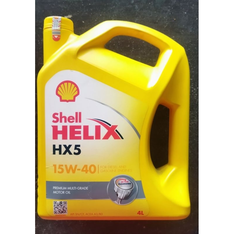 Jual Oli Shell Helix HX5 15W-40 Galon 4 Liter Untuk Bensin dan Solar ...