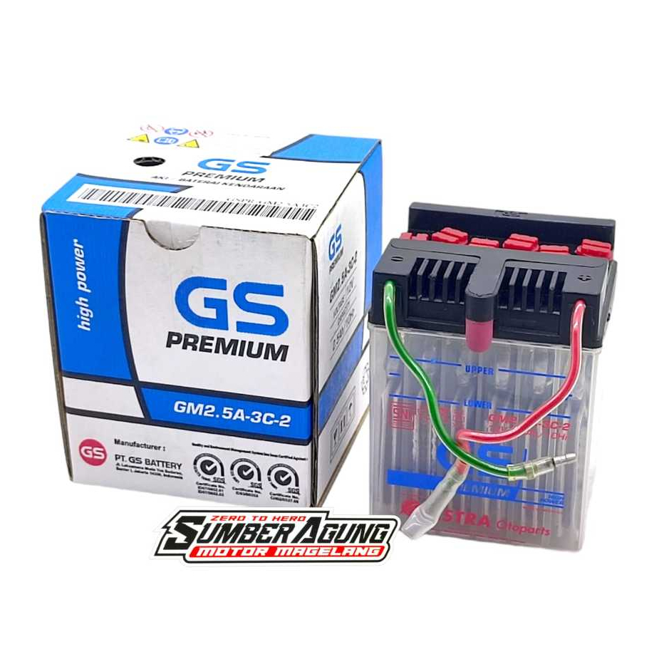 Jual AKI ACCU BATERAI HONDA WIN 12V VOLT ORIGINAL GS ASTRA GM2.5A.3C-2 | Shopee Indonesia