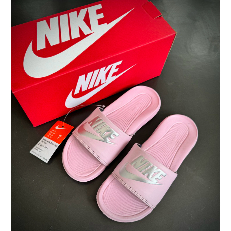 Jual sandal slip slop Nike victory pink beby fre boxs | Shopee Indonesia
