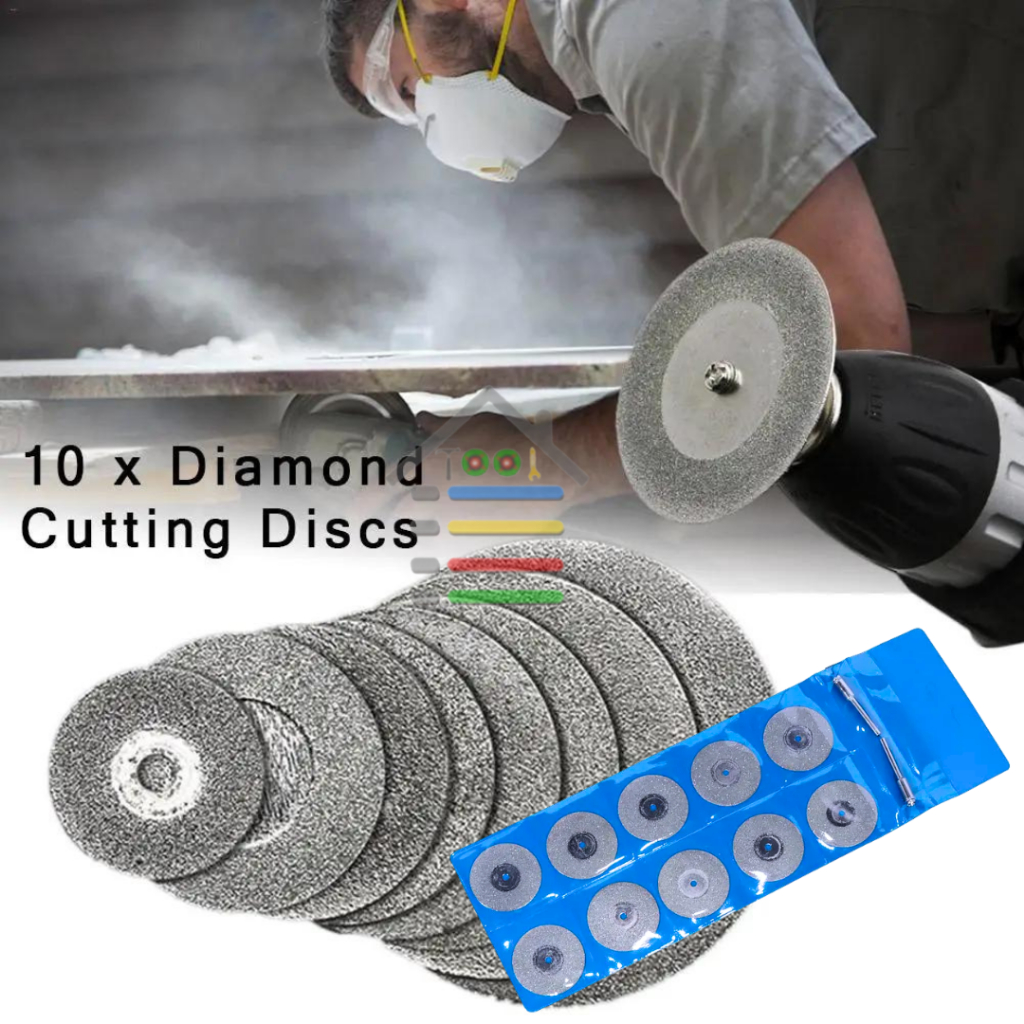 Jual DIAMOND CUTTING DISK FOR DREMEL ROTARY SET 16/18/20/22/25/30MM 10 ...