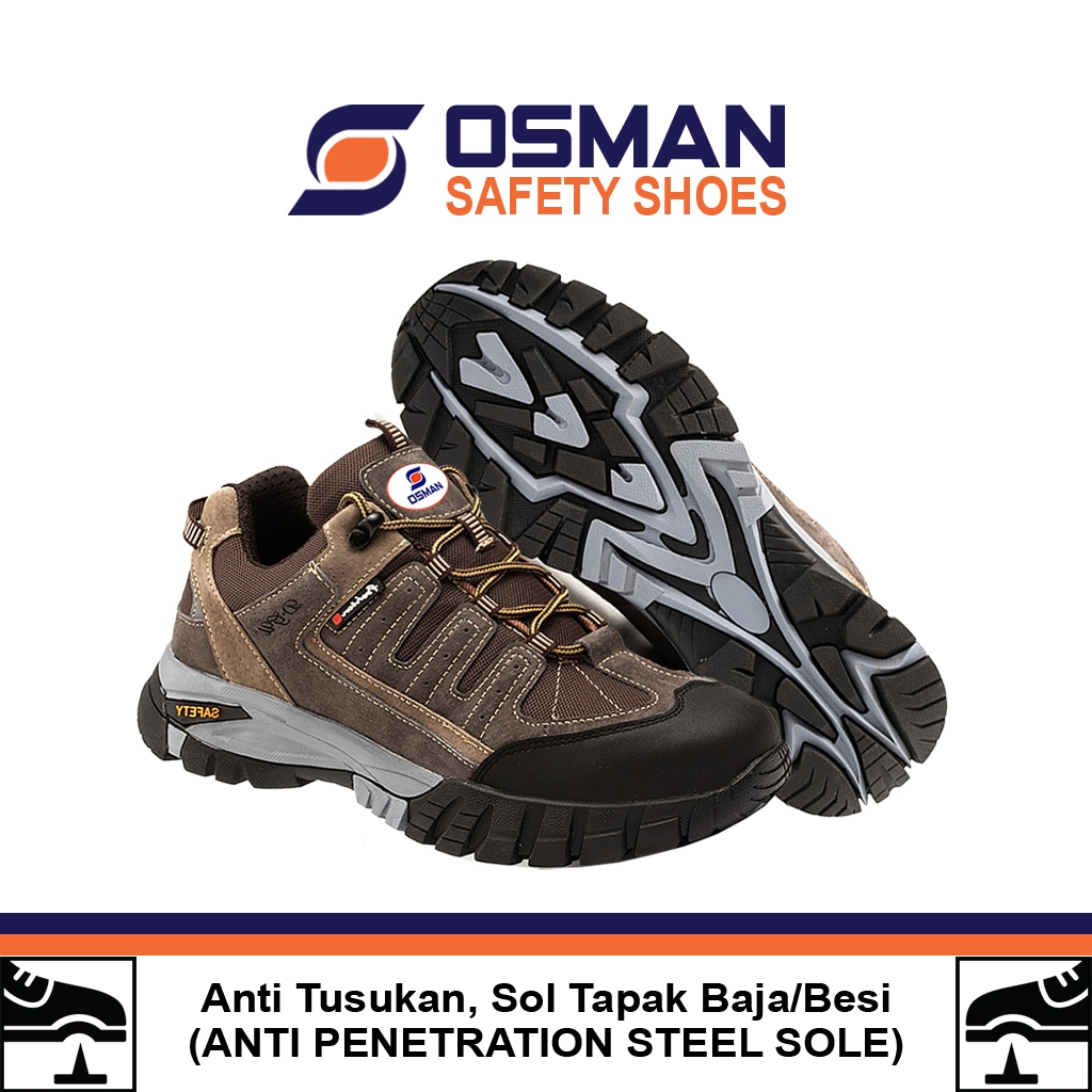 Jual Sepatu Safety OSMAN Safety Shoes Low Cut Ujung Besi Tipe OS-355 ...