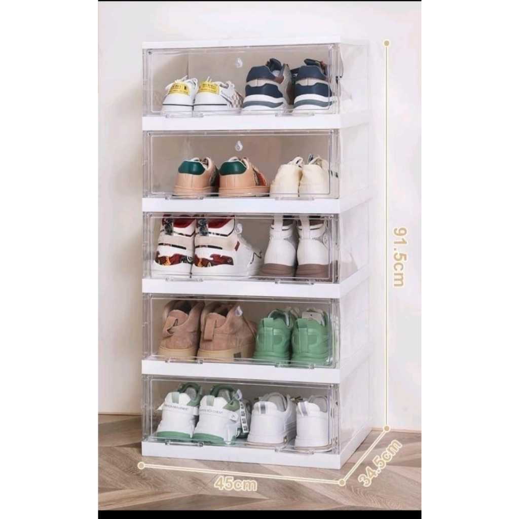 Jual RAK SEPATU LIPAT LEMARI SEPATU TRANSPARAN RAK DAN LEMARI SEPATU ...