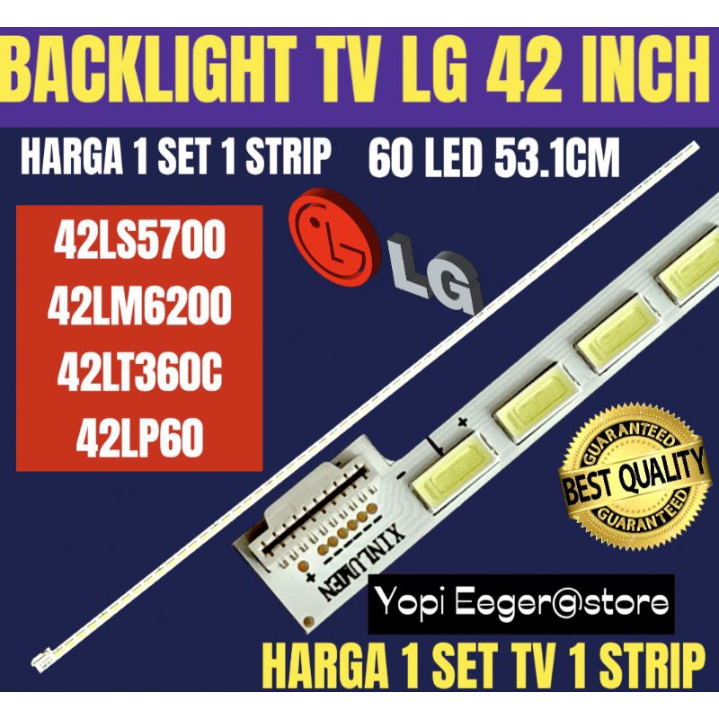 Jual BACKLIGHT TV LCD LED LG 42 INCH 42LS5700- 42LM6200-42LT360T BACKLIGHT TV 42 INCH | Shopee ...