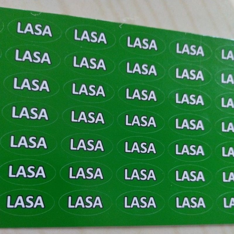 Jual stiker label lasa hijau oval | Shopee Indonesia