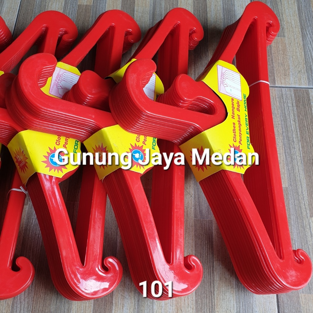 Jual Hanger Baju Gantungan Baju Merah 101 202 Ultra Tebal | Shopee ...