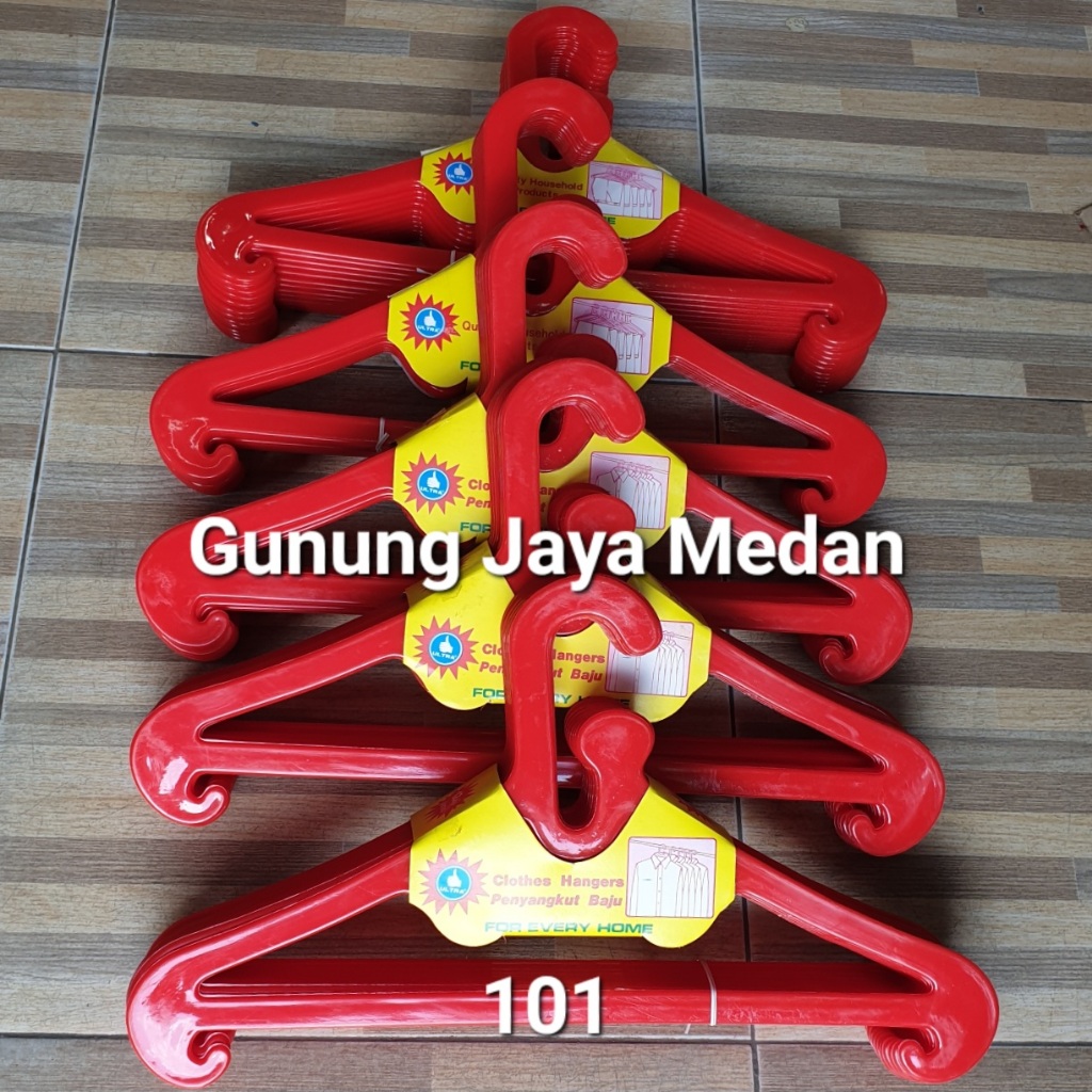 Jual Hanger Baju Gantungan Baju Merah 101 202 Ultra Tebal | Shopee ...