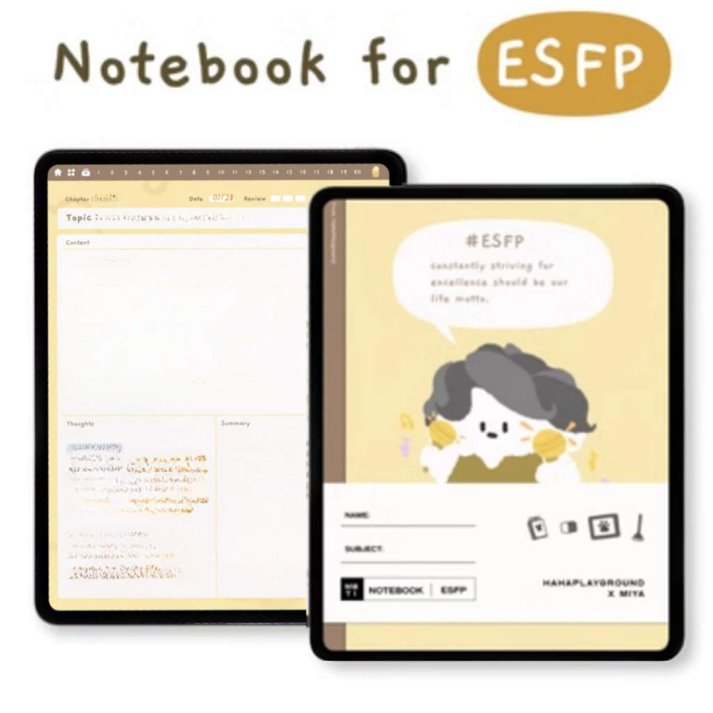 Jual Digital Notebook Personality Type MBTI --- Mia Puppy MBTI Digital ...