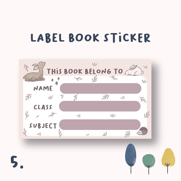 Jual (minimal klik10x)Aesthetic Book Label Sticker l Cute japan ...