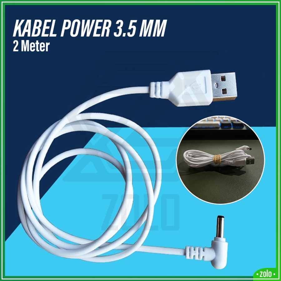 Jual [zolo] Kabel Power 3.5mm DC 5v / Kabel Sparepart Jam LED | Shopee ...