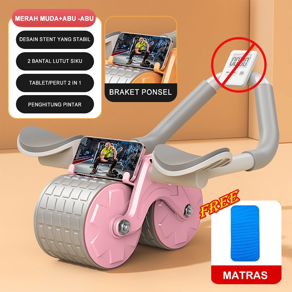 Jual Y&T Ab Wheel Roller Ab Wheels Plank Trainer 2 in1 Abdominal Core ...