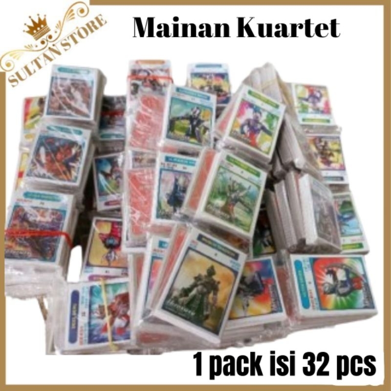 Jual Mainan Anak Kartu Kuartet isi 32 Lembar Kartu Kwartet Kartu Teplek ...