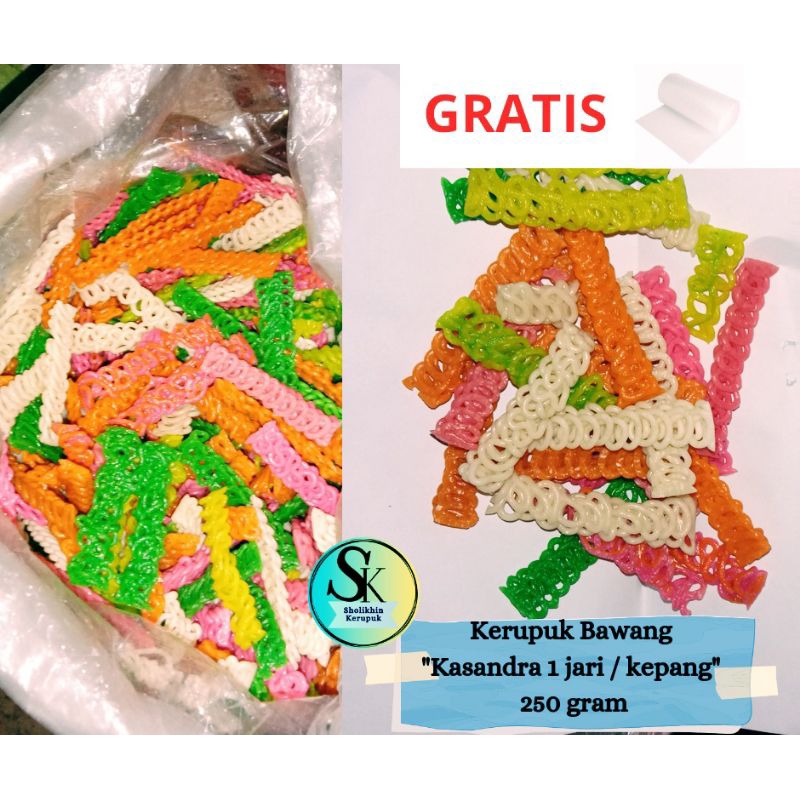 Jual Kerupuk Seblak Rantai Warna 250 gram / Kerupuk Kepang / Kerupuk ...