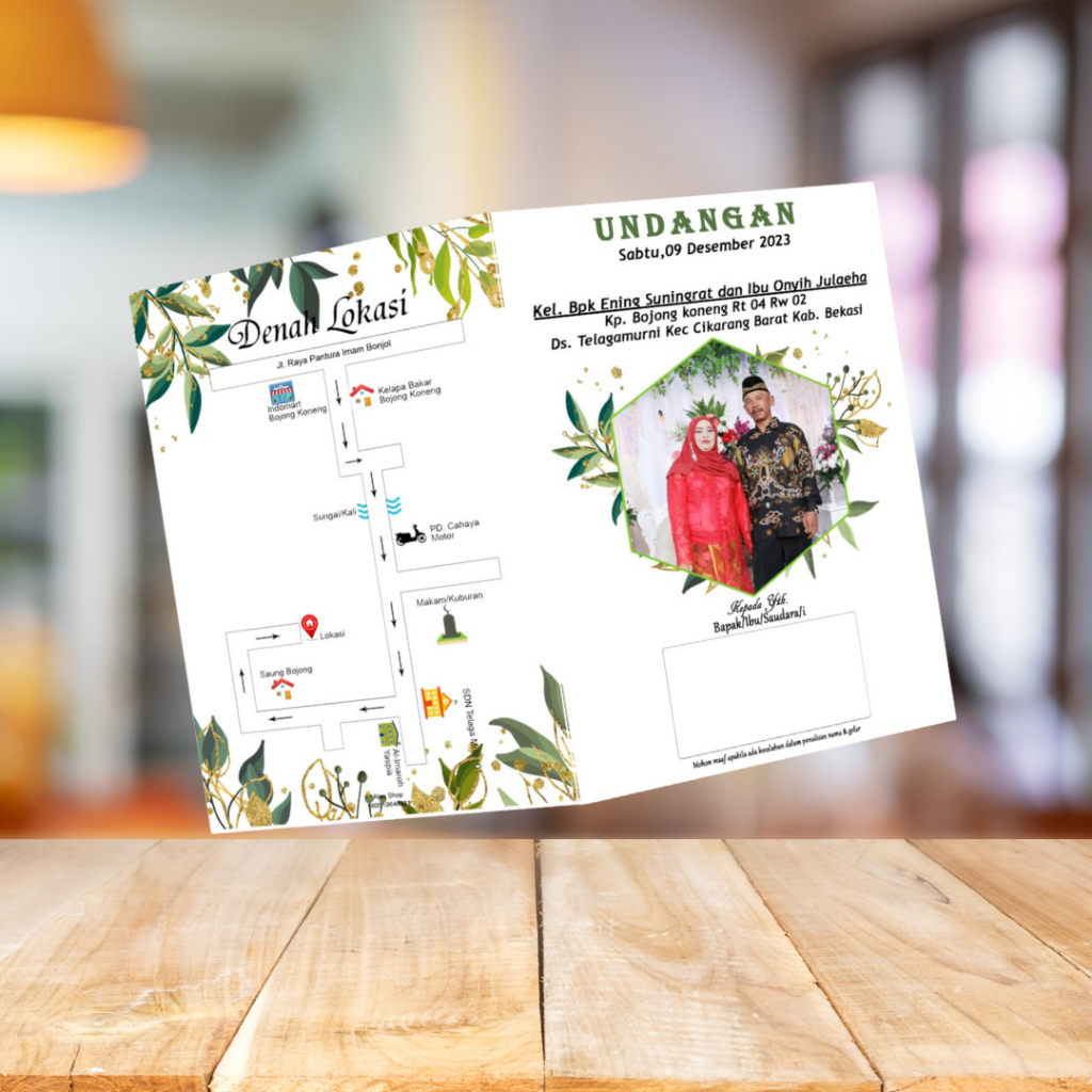 Jual Cetak Print Undangan Khitanan Murah Simple Unik proses cepat hemat ...