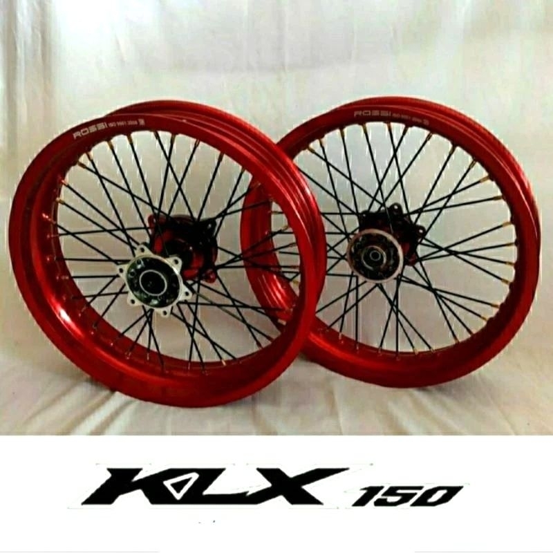 Jual VELG SET SUPERMOTO KLX DTRACKER 150 VELG ROSSI TROMOL WILWOOD 17 ...