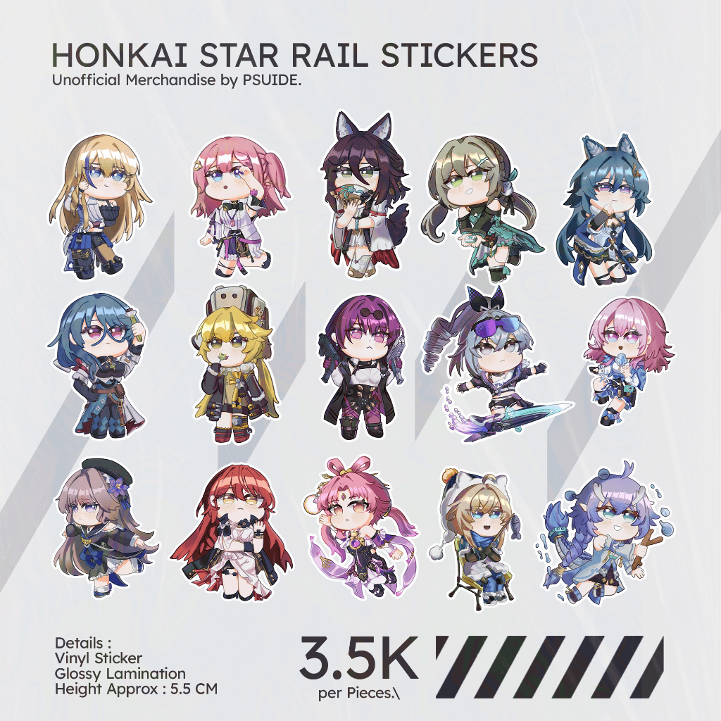 Jual Stiker Honkai Star Rail | Vinyl Glossy Laminated | Stiker HSR ...