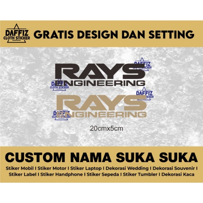 Jual Stiker Cutting velg RAYS | Stiker Cutting Custom | Shopee Indonesia