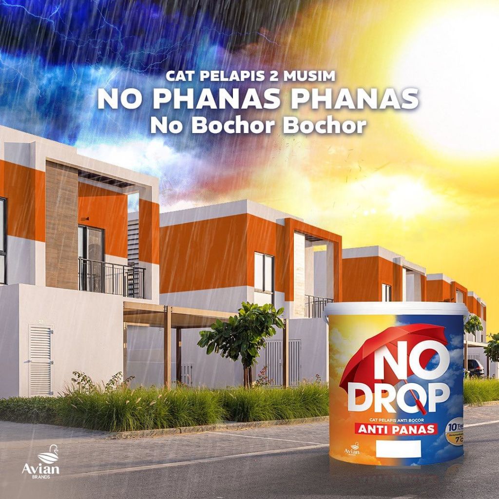 Jual No Drop PAIL 20 KG WARNA LENGKAP Cat Pelapis Anti Bocor Waterproofing NODROP 20KG - Avian ...