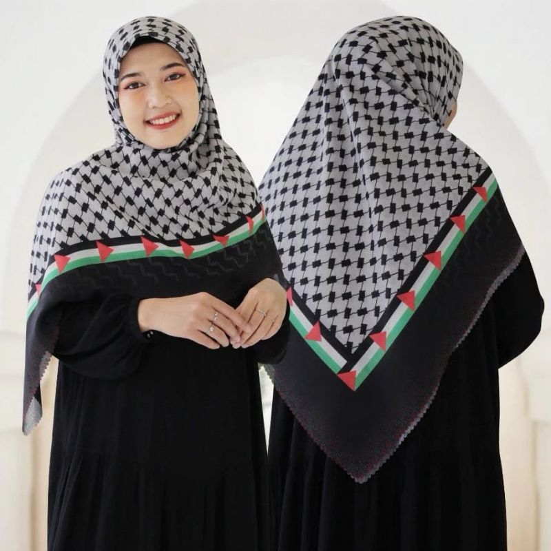 Jual Hijab Jumbo Syar'i Palestine Palestina Kafeeyah Series 140 x 140 ...