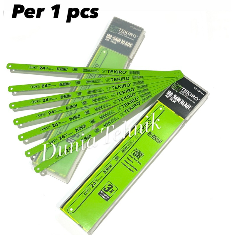 Jual Mata Gergaji Besi TEKIRO 12 inch Hacksaw Blade 24 Gigi Per Inci ...