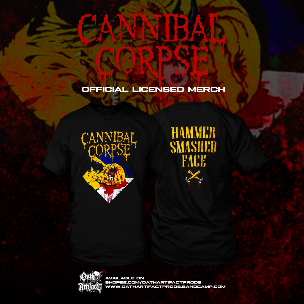 Jual Official Merch From Cannibal Corpse - Hammer Smashed Face T-shirt | Shopee Indonesia