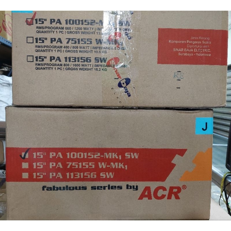 Jual Speaker Merk ACR Fabulous 15 inch kode 100152 / 1200 watt | Shopee ...