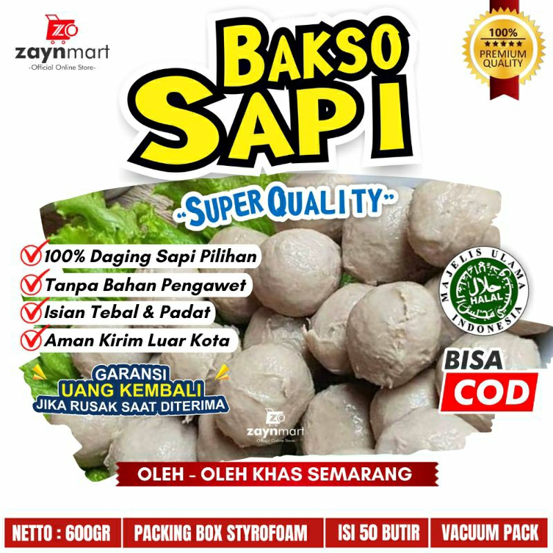 Jual Bakso Sapi Baso Sapi HALUS SUPER Premium Homemade Baso Sapi Super ...