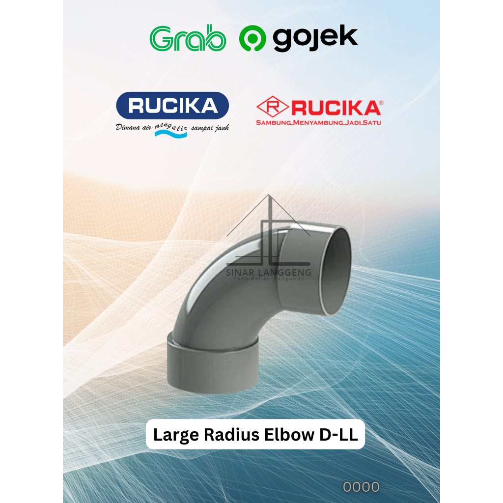 Jual LARGE RADIUS ELBOW PVC (D) 11/2 INCH RUCIKA, LONG ELBOW RCK 1 1/2 INCH | Shopee Indonesia