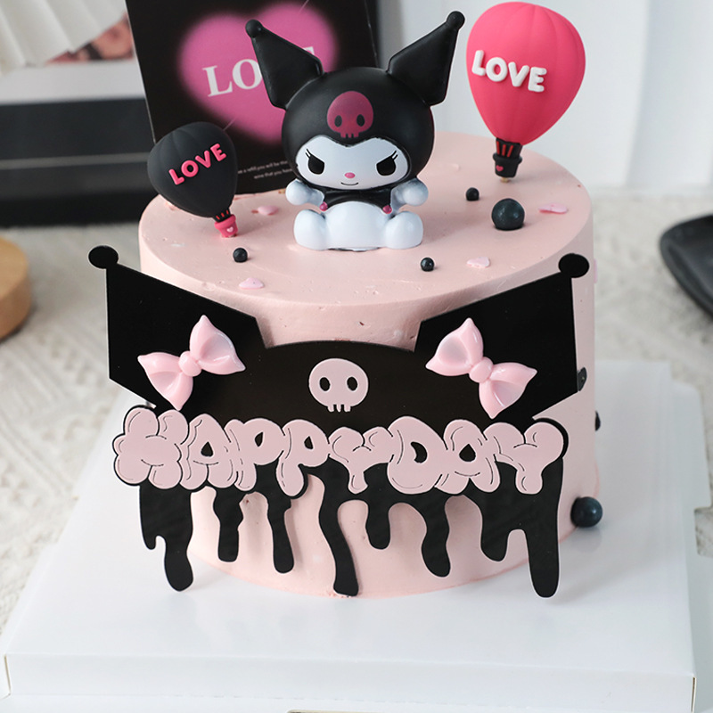 Jual Cake Topper Akrilik HappyDay Hitam / Dekorasi Kue Ulang Tahun ...