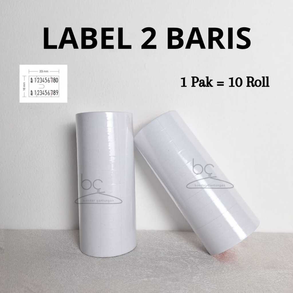 Jual Kertas Harga Label 2 Baris/Refill Kertas Label Harga Murah Labeler ...