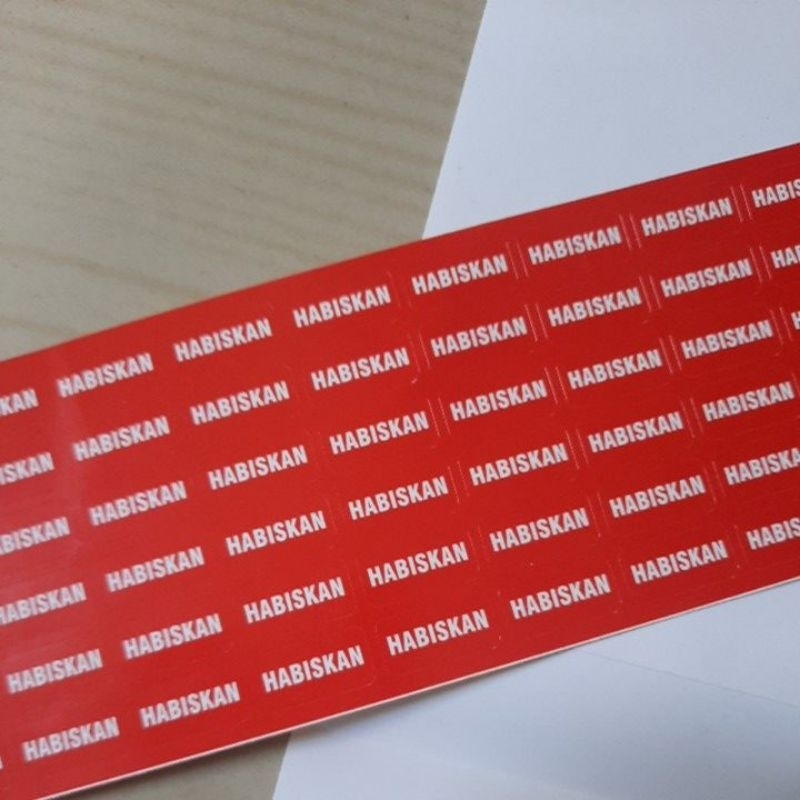 Jual Stiker Label Habiskan 1x2 | Shopee Indonesia