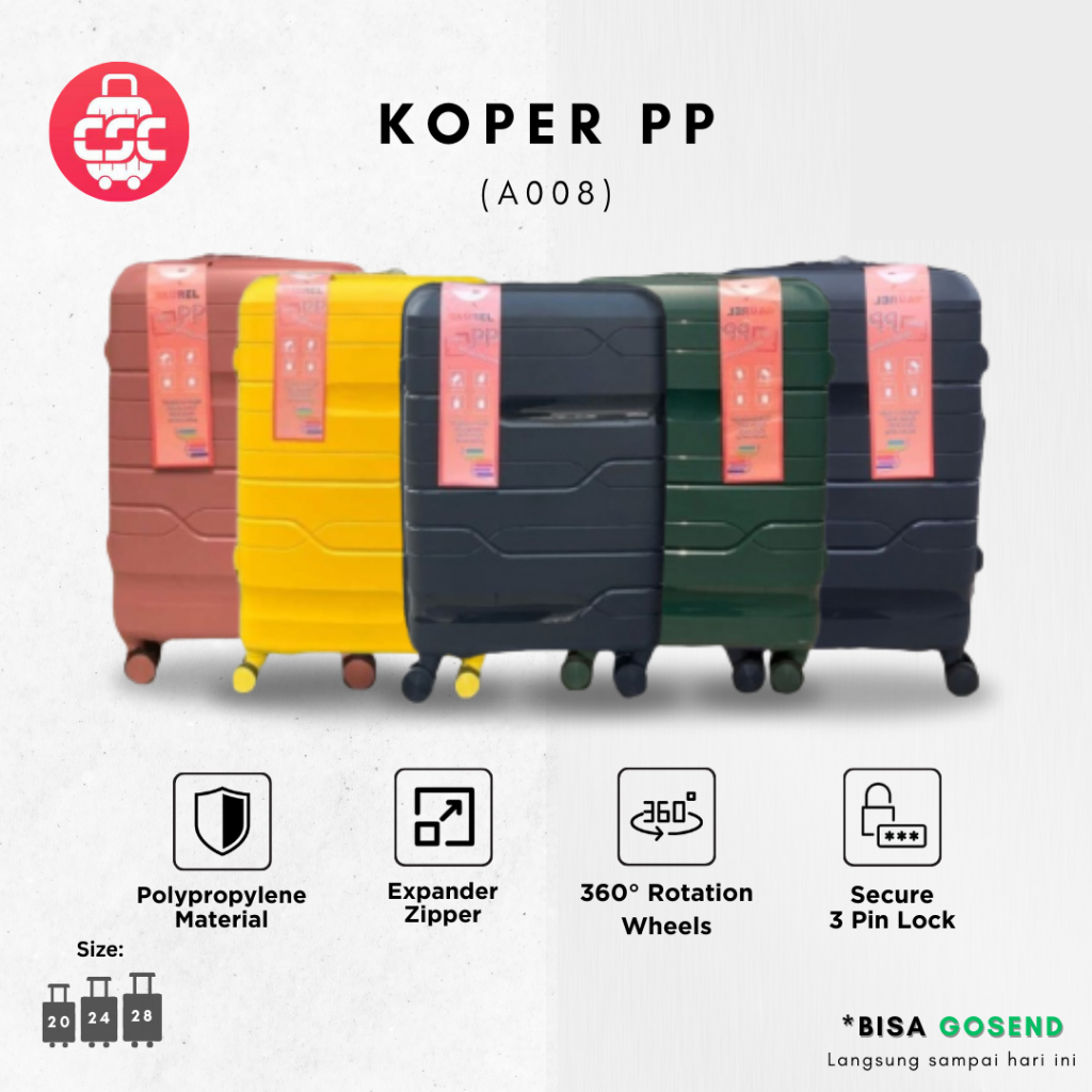 Jual (A008) Koper Sultan / Koper Cabin 20, 24, 28 Inch Expanded Bahan ...