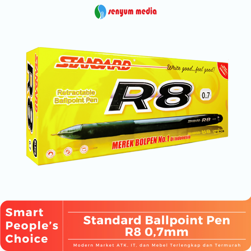 Jual Standard Ballpoint Pen R8 0,7mm (1 Pack Isi 12 Pcs) (S:DZN ...