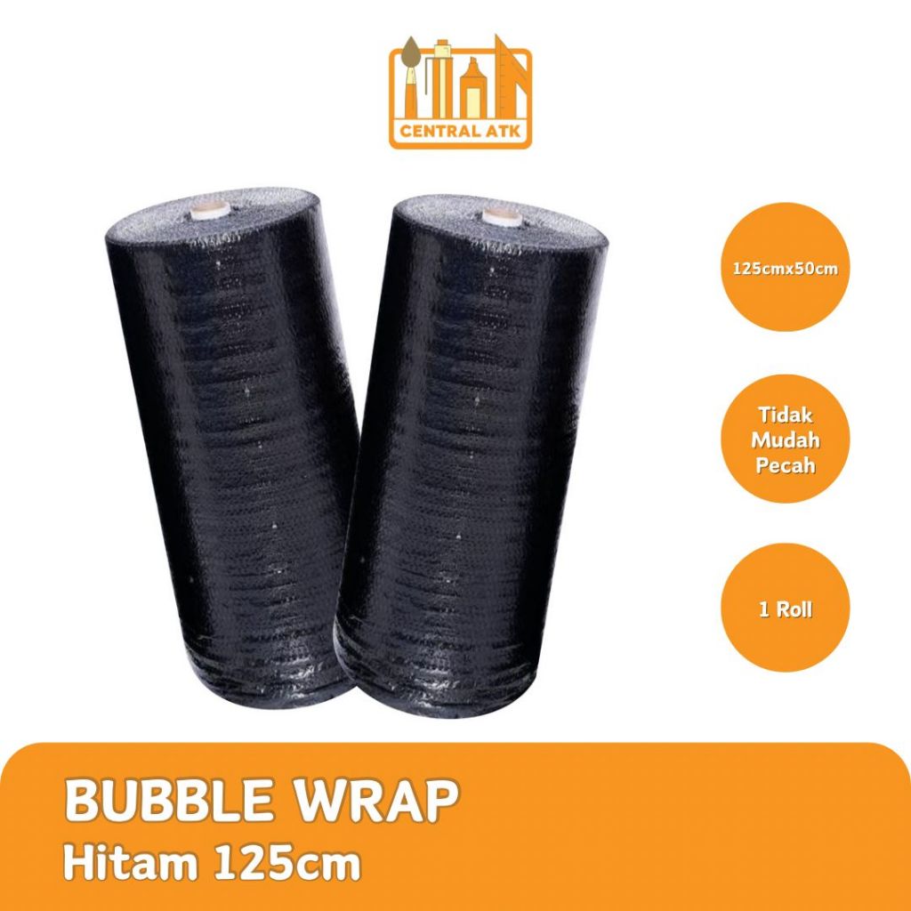 Jual BUBBLE WRAP LEBAR / UNTUK PACKING BARANG WARNA HITAM UKURAN 1,25M ...