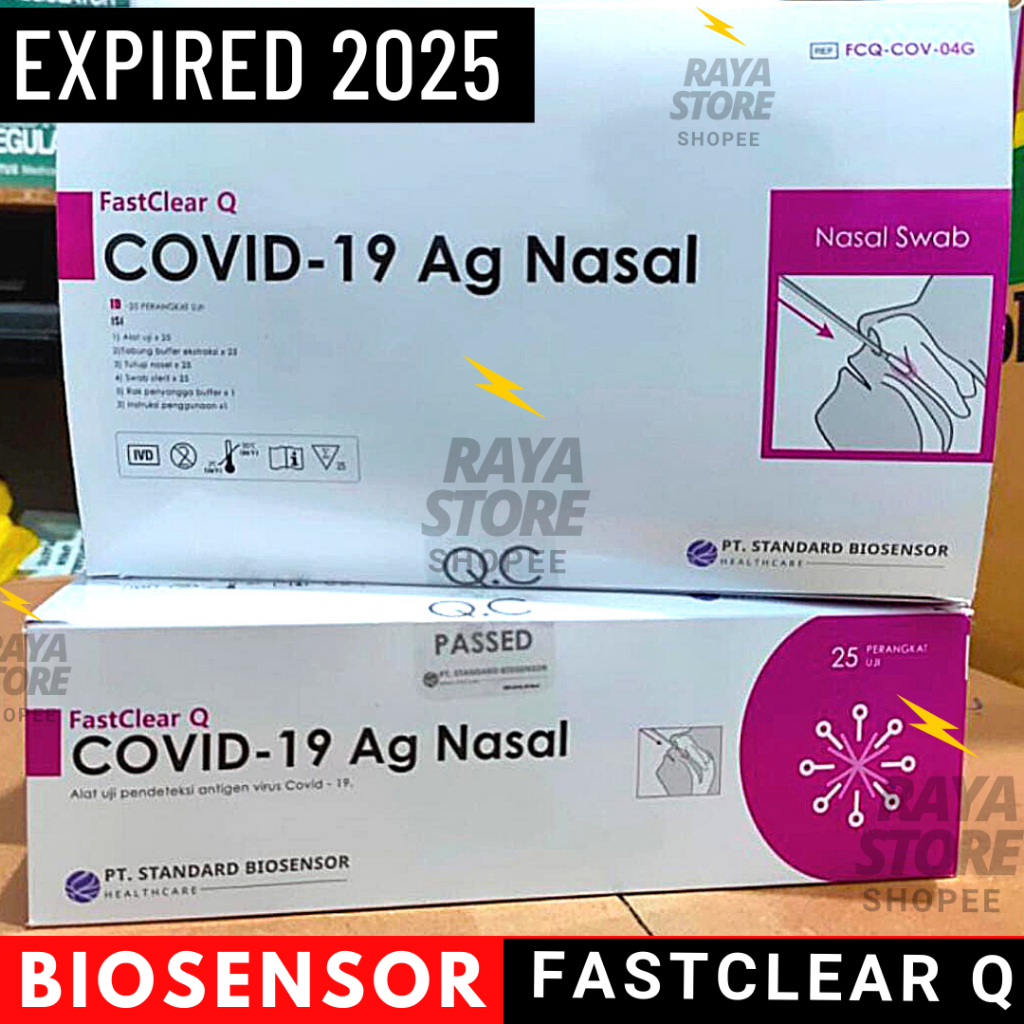 Jual Biosensor Fastclear Antigen Nasal 2cm Standar Q 1 BOX 25 Test ...