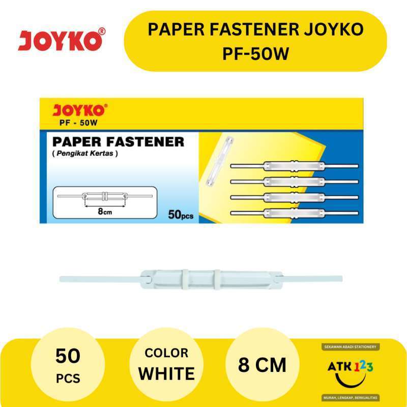 Jual JOYKO Paper Fastener PF-50W 1 Box 50 Pcs Pengikat Kertas White | Shopee Indonesia