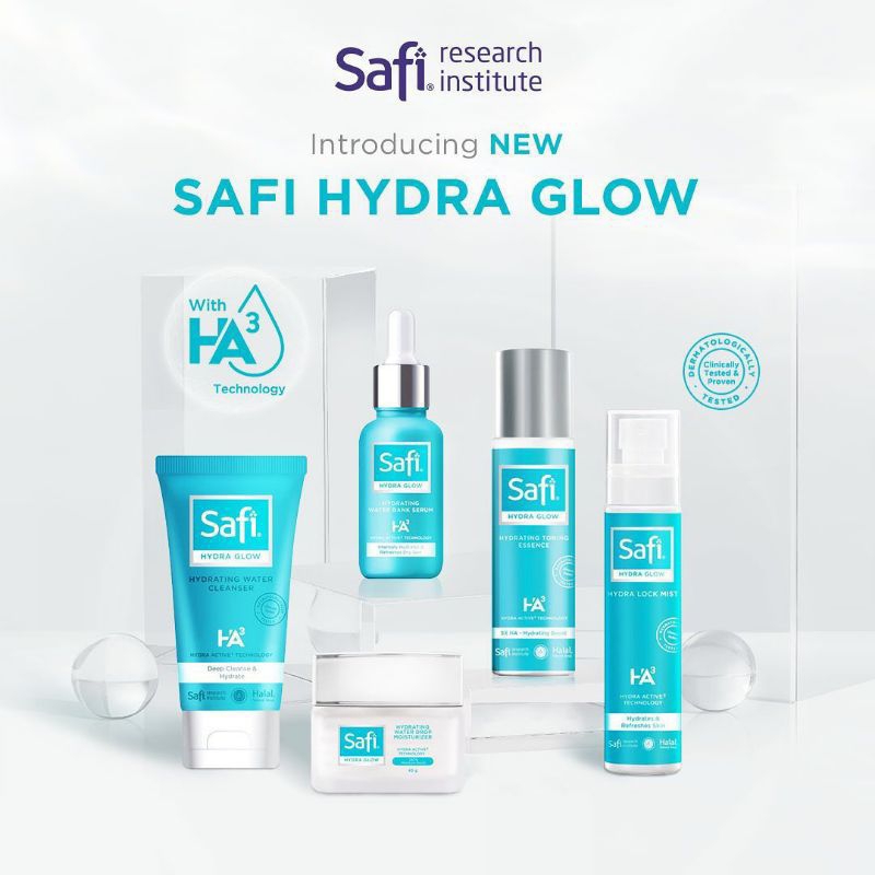 Jual Safi Hydra Glow Hydrating Water Cleanser | Serum | Lock Mist ...