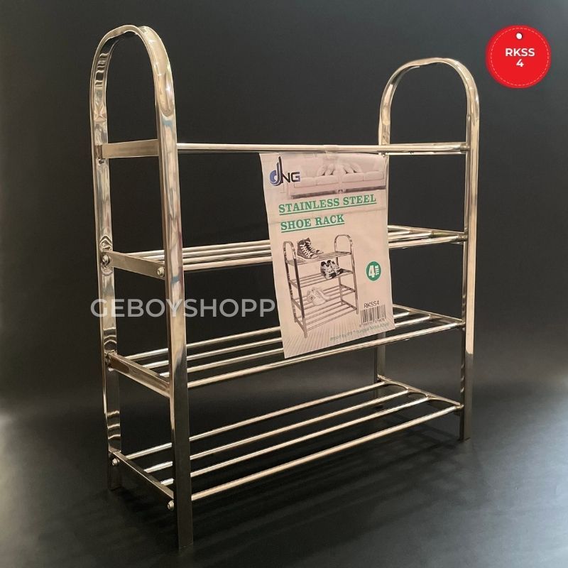 Jual [TIANG TENGAH 4PCS] Rak Sepatu Stainless Steel / Rak Penyimpanan ...