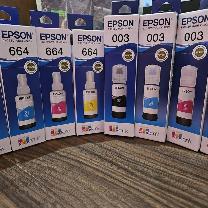 Jual tinta printer EPSON 003 dan 664 ORIGINAL 1000% | Shopee Indonesia