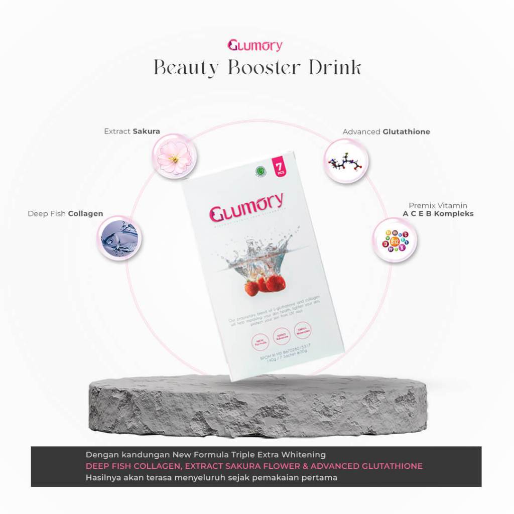 Jual GLUMORY Pouch 7 Sachet / Glumory collagen Beauty Drink / Glumory ...