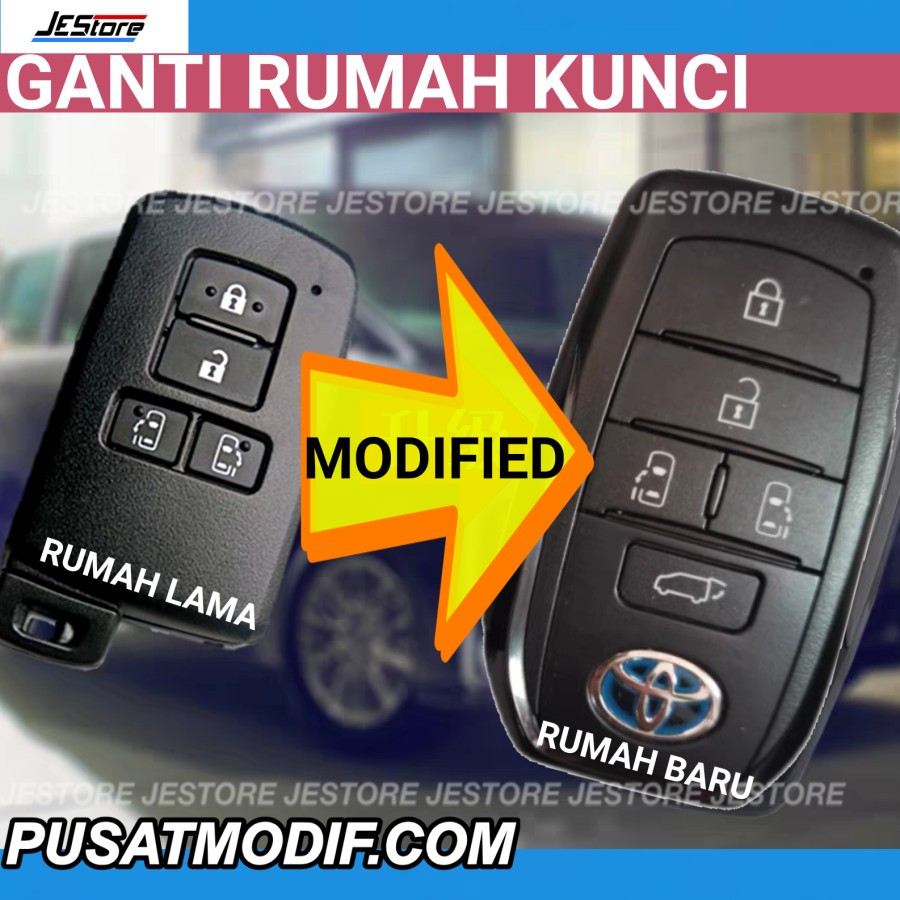 Jual VOXY TOYOTA SIENTA NOAH CASING KUNCI REMOTE RUMAH KUNCI MODIF ...