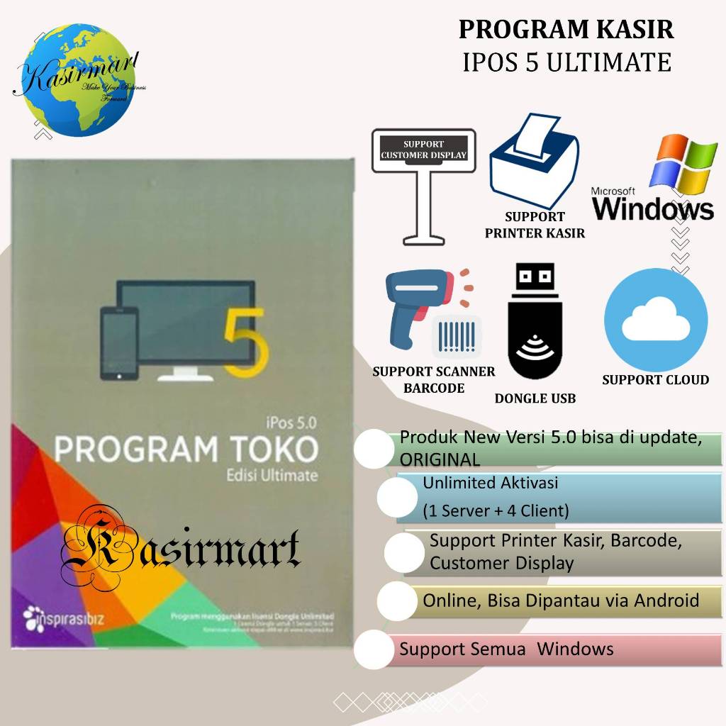 Jual Program Toko ipos 5 Ultimate ORIGINAL With Dongle | Shopee Indonesia