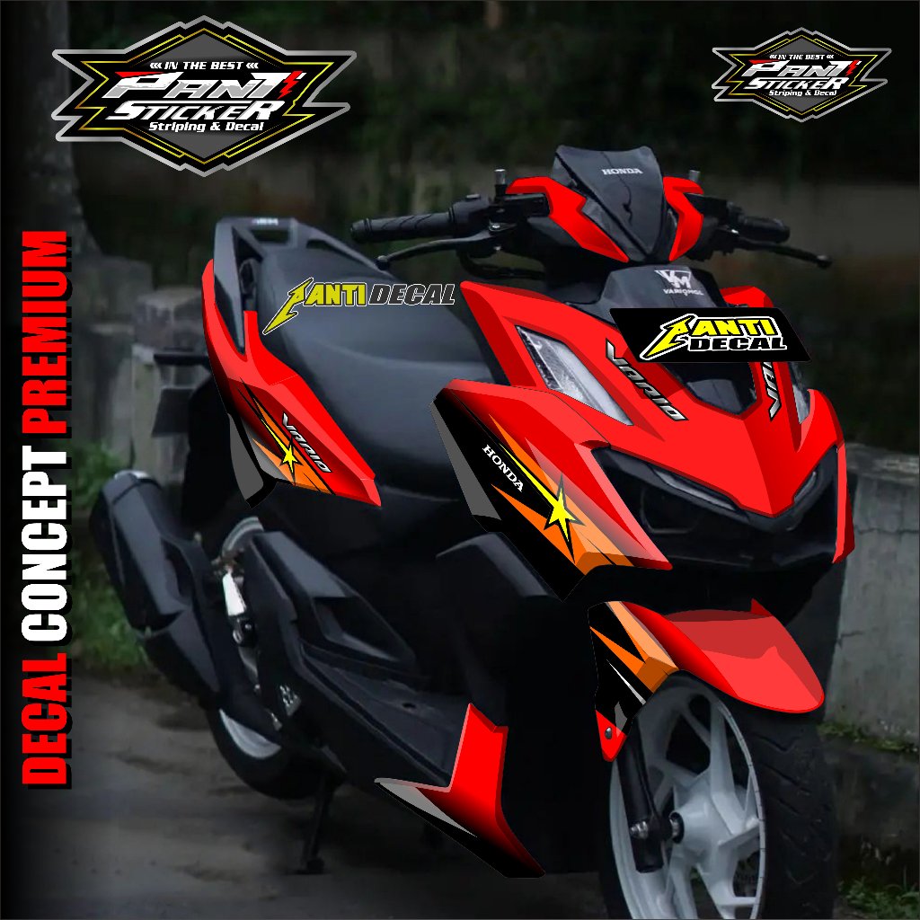 Jual (Termurah) Desain Terbaru Simpel Decal Vario 160 Sticker Fullbody ...