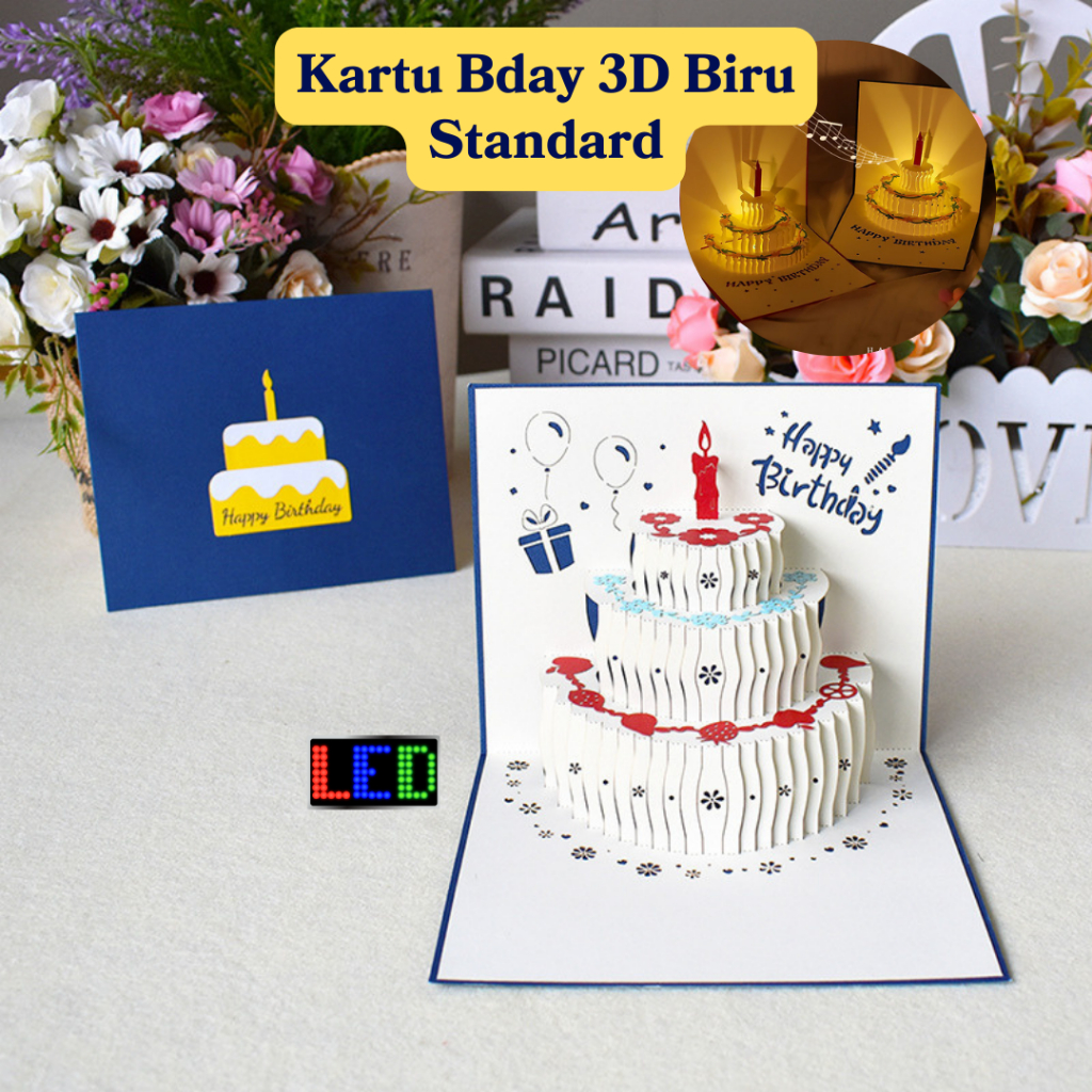 Jual Kartu Ucapan Ulang Tahun 3D Birthday Greeting Card Party Kado ...