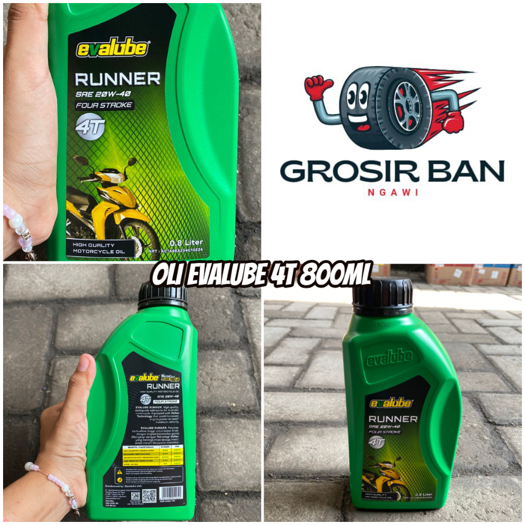 Jual OLI EVALUBE SAE 20W-40 4T 0.8LITER || OLI MESIN EVALUBE FOUR ...