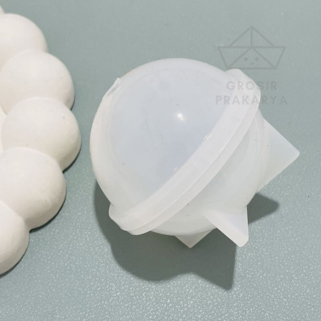Jual Cetakan Resin Bola DIAMETER 5 cm 5cm Silikon Transparan Ball Mold ...