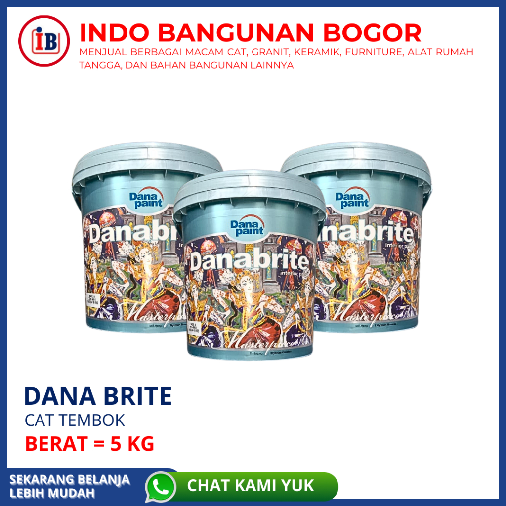 Jual DANABRITE CAT TEMBOK GALON 5 KG | Shopee Indonesia