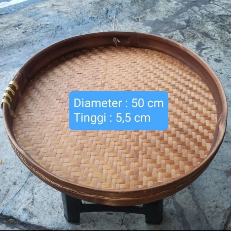 Jual Tampah Bambu Jawa / Tampah Bambu Pinggiran Tinggi Diameter 52 cm ...