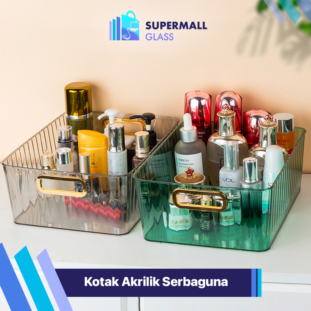 Jual Supermall Glass COD Keranjang Serbaguna | Kotak Penyimpanan ...
