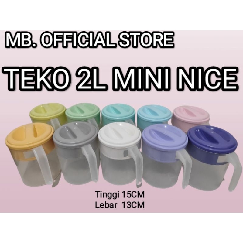 Jual TEKO PLASTIK 2LITER MINI NICE-TEKO 2L MINI NICE-TEAPOT 2000ML-JUG PLASTIC MINI | Shopee ...